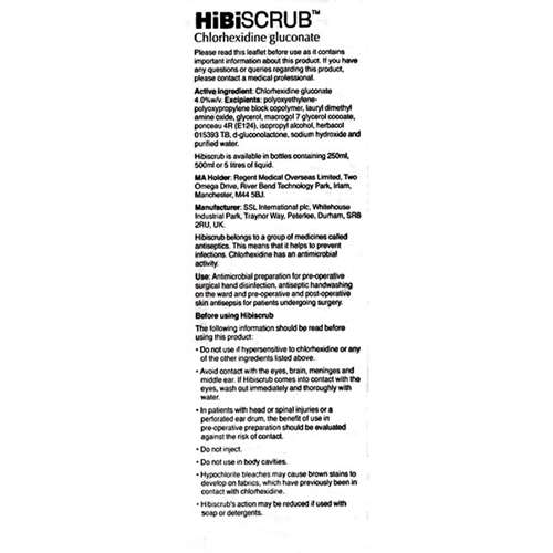 Hibiscrub Antimicrobial Skin Cleanser 500ml - ExpressChemist.co.uk ...