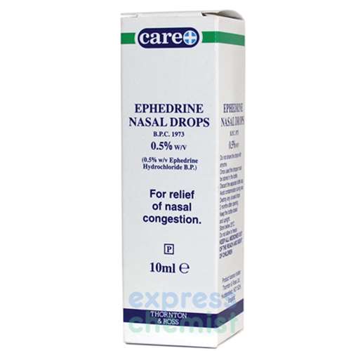 Care Ephedrine Nasal Drops 0.5% 10ml - ExpressChemist.co.uk - Buy Online
