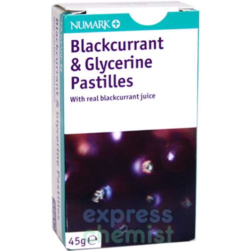 Numark Blackcurrant & Glycerine Pastilles 45g - ExpressChemist.co.uk ...