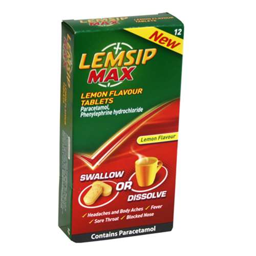 Lemsip Max Lemon Flavour Tablets 12 | Leedo