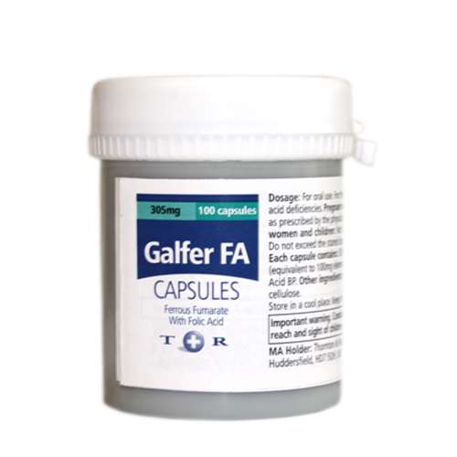 Galfer FA 305mg Capsules 100 - ExpressChemist.co.uk - Buy Online