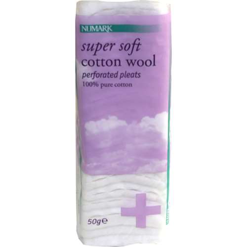 Numark Super Soft Cotton Wool Pleats 50g - ExpressChemist.co.uk - Buy ...