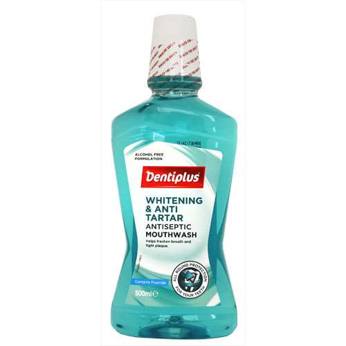 Dentiplus Whitening and Anti-Tartar Antiseptic Mouthwash 500ml ...