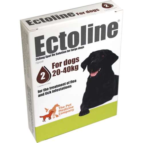 Ectoline For Dogs spot-on solution 268mg: 2 pipettes - ExpressChemist ...