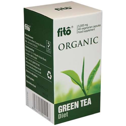 Fito Organic Green Tea Capsules 40 - ExpressChemist.co.uk - Buy Online