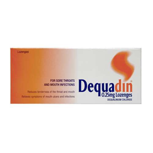 Dequadin 0.25mg Lozenges 40 - ExpressChemist.co.uk - Buy Online