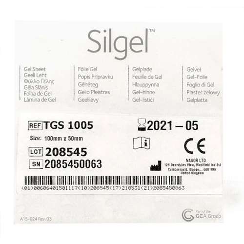 Silgel Gel Sheet 10cm x 5cm - ExpressChemist.co.uk - Buy Online