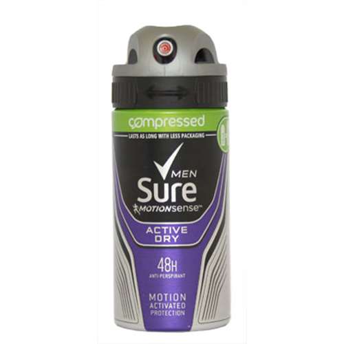 Sure Anti-Perspirant Men Active Compressed 75ml - ExpressChemist.co.uk ...