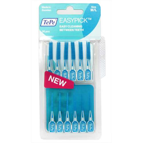 TePe EasyPick - Blue - Size Medium/Large - 36pcs - ExpressChemist.co.uk - Buy Online