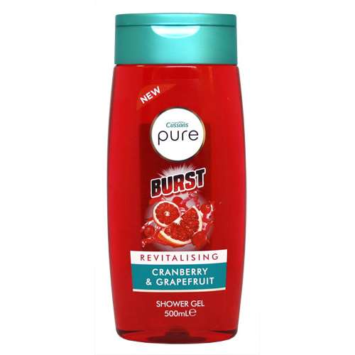 Cussons Pure Burst Revitalising Cranberry & Grapefruit Shower Gel 500ml ...