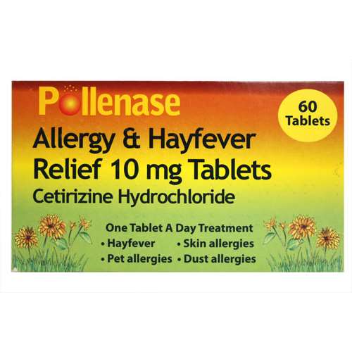 Pollenase Allergy & Hayfever Relief 10mg Tablets 60 - ExpressChemist.co ...