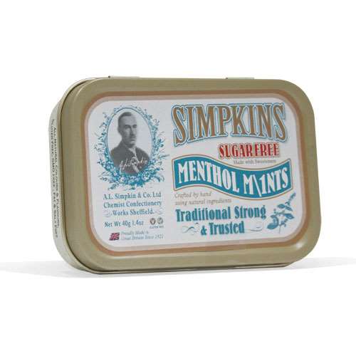 Simpkins Sugar Free Menthol Mints 40g - ExpressChemist.co.uk - Buy Online