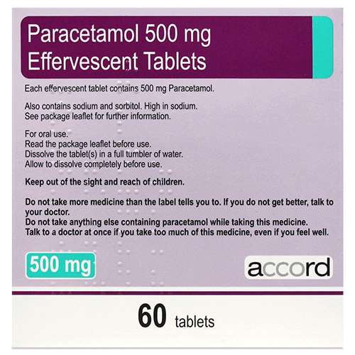 Paracetamol 500mg Soluble Tablets 60 - ExpressChemist.co.uk - Buy Online