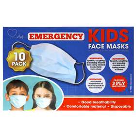 Emergency Kids Face Masks 10 - ExpressChemist - Buy Online