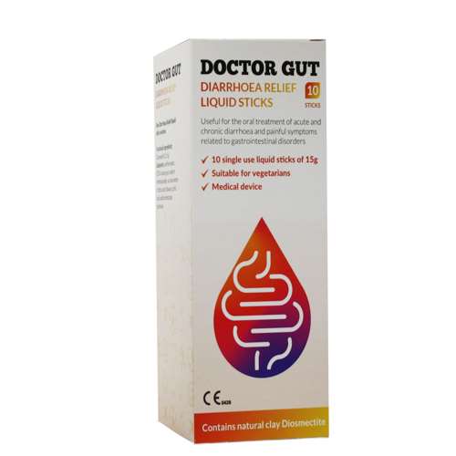 Doctor Gut Diarrhoea Relief Liquid Sticks 10 - ExpressChemist.co.uk ...