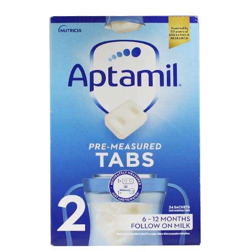 Aptamil Stage 2 Pre-Measured Tabs 24 Sachets - ExpressChemist.co.uk ...