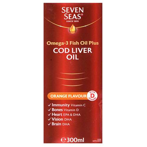 Seven Seas Orange Flavour Cod Liver Syrup - 300ml - ExpressChemist.co ...